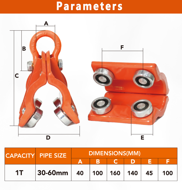 TOYO-INTL PLAIN PIPE TROLLEY - TOYO-INTL